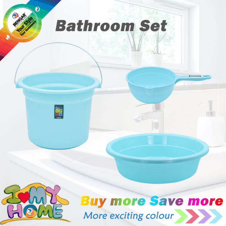 pail of water dipper water palanggana or basin bathroom set laundry use ...