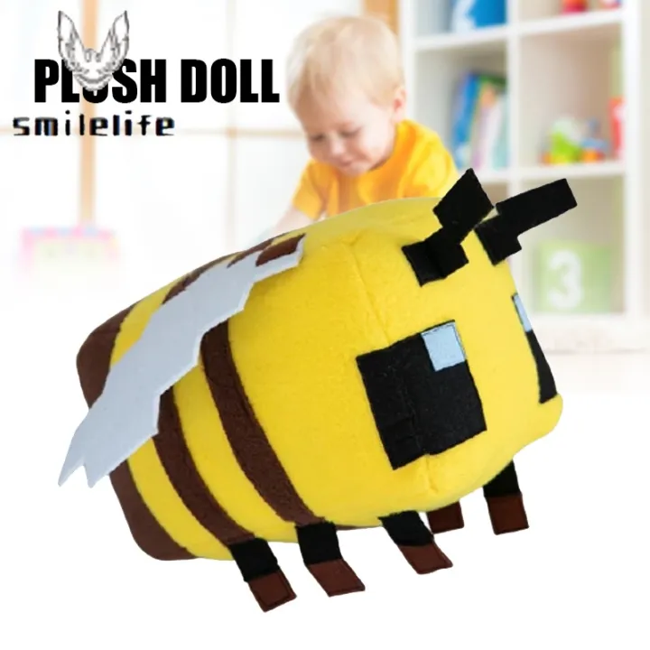 Minecraft Bee Plush Toy Cartoon Animals Stuffed Doll Super Soft Pillow ...