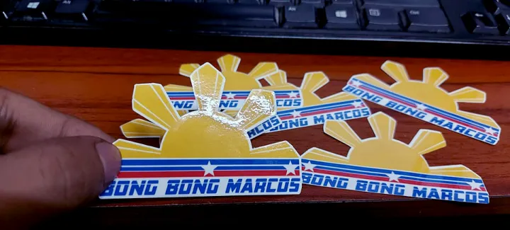 BBM BONGBONG MARCOS PH FLAG VINYL LAMINATED WATERPROOF STICKER ...