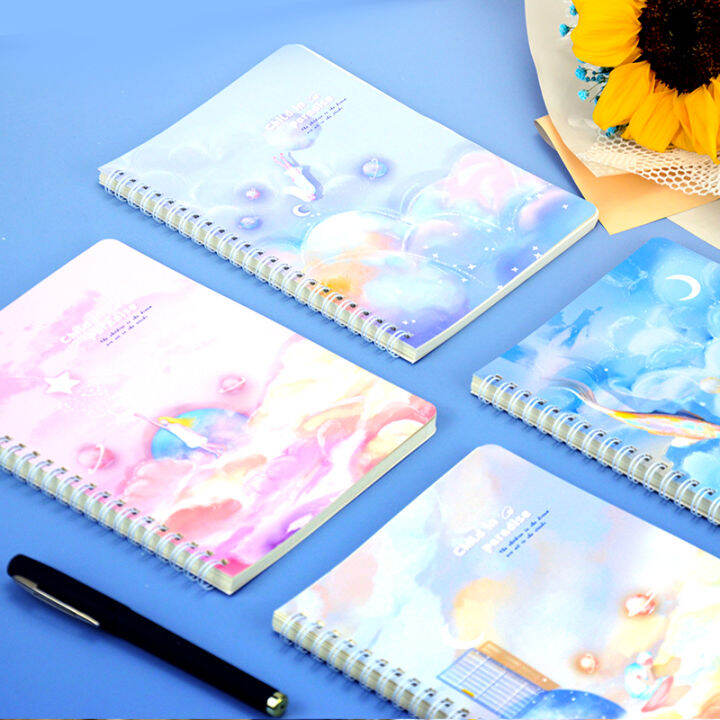 4Pcs Notebook Students School & Office Supplies Cute A5 Spiral Notebook ...