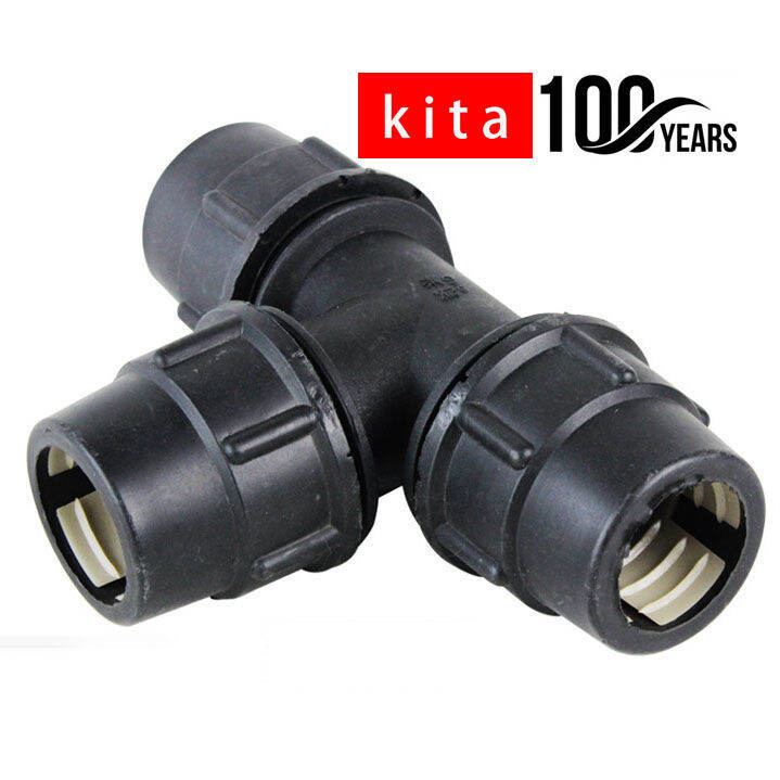5pcs Black PE TEE 1/2" size Compression Black Irrigation Connector ...