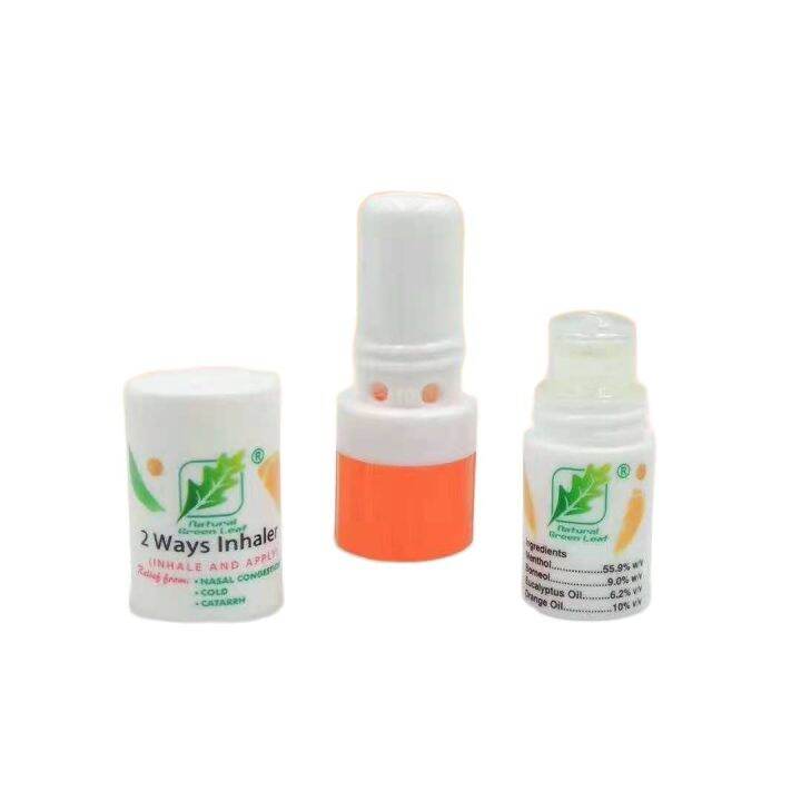 MJ Z&C SHOP NATURAL GREEN LEAF 2 Ways Inhaler (Orange Breeze) | Lazada PH