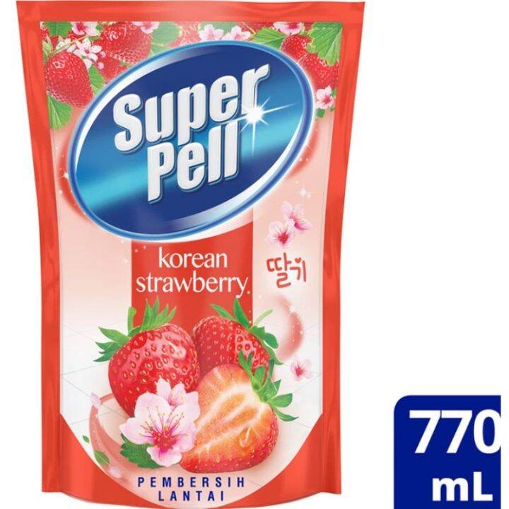 SUPER PELL Pembersih Lantai Korean Strawberry 770ml | Lazada Indonesia