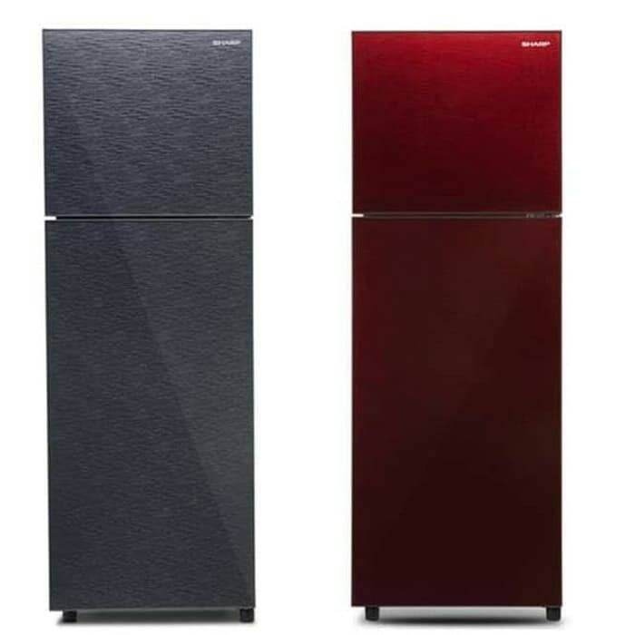 KULKAS SHARP SJ 246 XG LEMARI ES 2 PINTU SJ246XG SJ 246XG GLASS | Lazada Indonesia