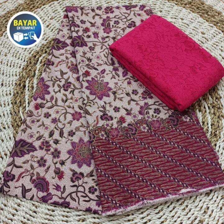 Kanaya - setelan kain satin batik bali liris dan kain brokat lembaran ...