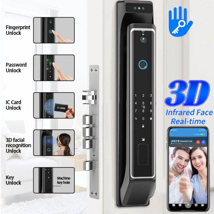 Smart Camera Door Lock High Security 3D Face Recognition Locks ...