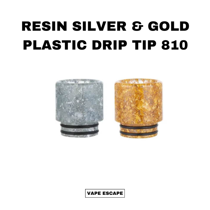Resin Silver & Gold Plastic Drip Tip 810 | Lazada PH