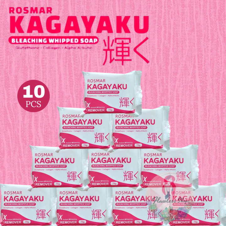 10 Pcs Rosmar Kagayaku Bleaching Whipped Soap 10x Instant Whitening