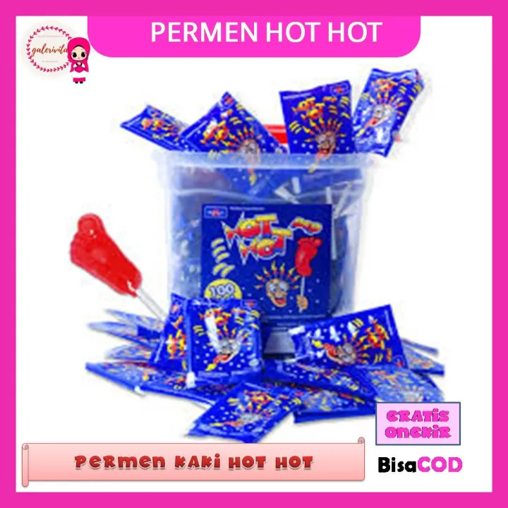 Permen Lolipop / Permen Kaki Hot Hot Pop / Permen Jajanan Jadul 2 Pcs ...