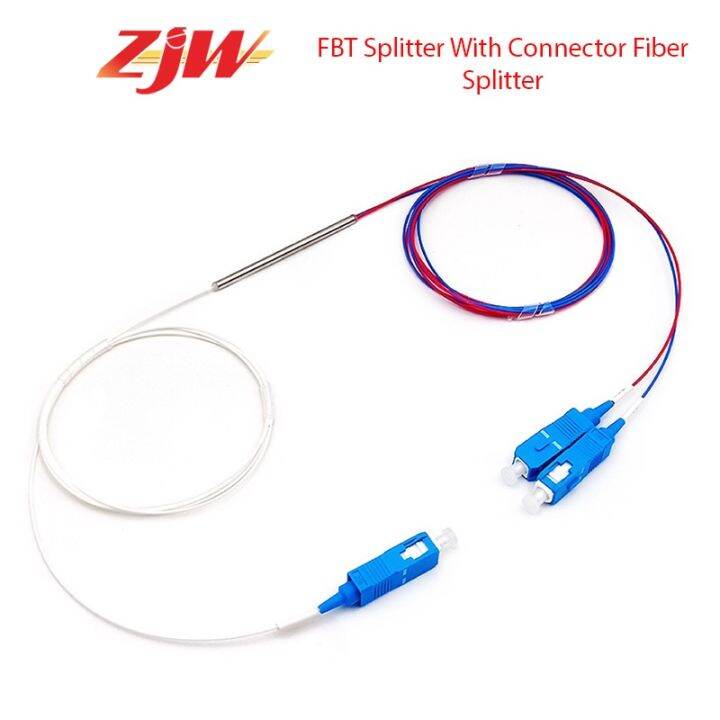ZJW FBT Splitter 1:2 With Connector Fiber Splitter SC/UPC Ratio 50/50 ...