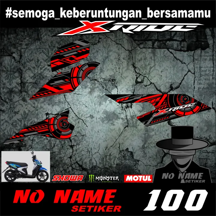 Striping X Ride 125 (100) tahun 2017 2018 2019 2020 2021 2022 stiker ...