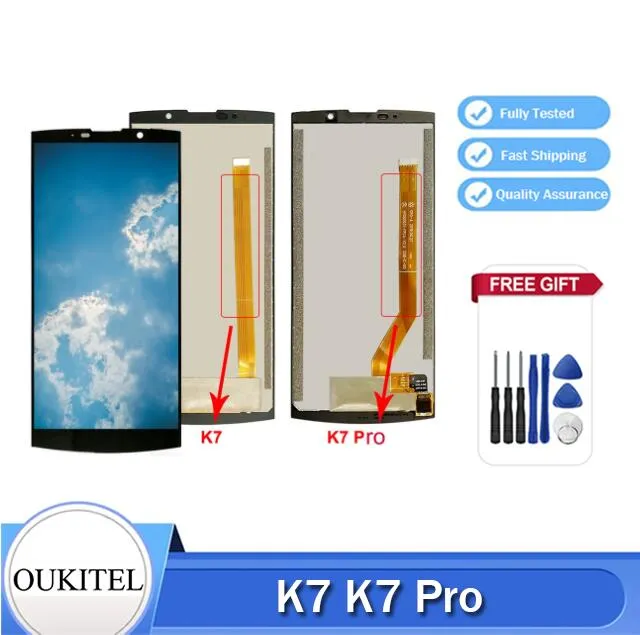 สำหรับ OUKITEL K7จอแสดงผล LCD Touch Screen 100% เดิมทดสอบ LCD Digitizer แผงกระจกสำหรับ OUKITEL ...