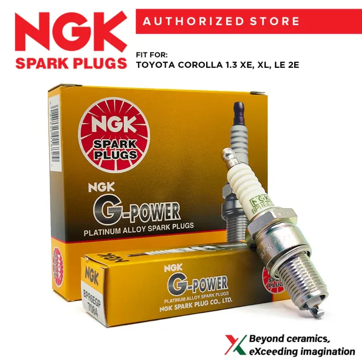 NGK BPR6EGP Platinum Spark Plug for Toyota Corolla 1.3 2E XE XL LE 4Pcs ...