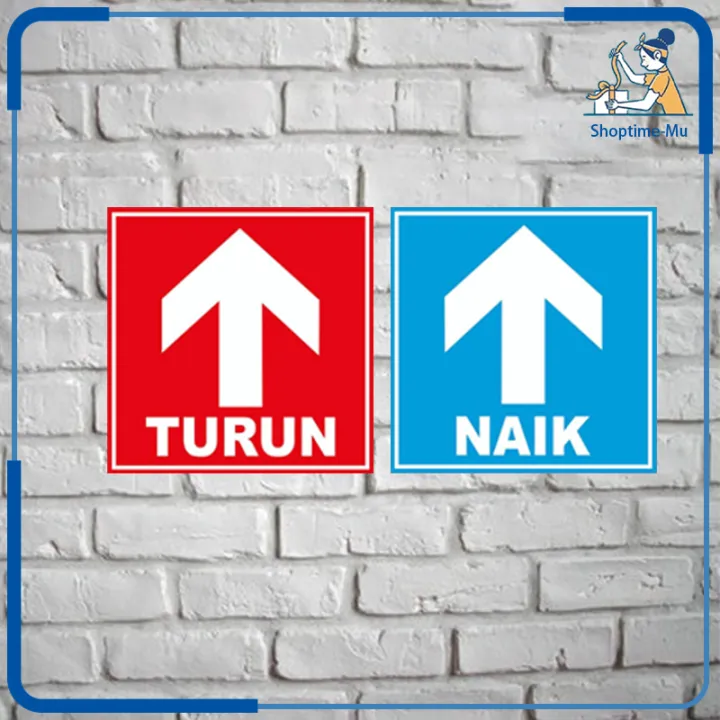 50 Pcs Stiker Naik Turun Tangga Sticker Tangga Rumah Stiker Sign Panah ...