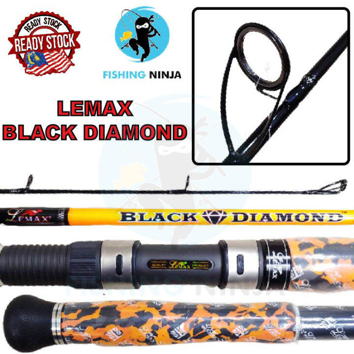 NINJA - LEMAX BLACK DIAMOND SPINNING ROD 7feet/8feet 100% ORIGINAL ...