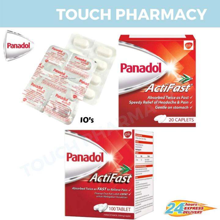 Panadol Actifast 10's/Strip / 20's/BOX / 100's/BOX | Lazada