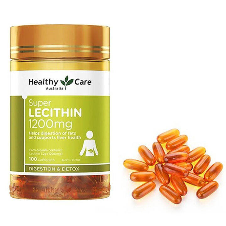 Healthy Care Super Lecithin for Liver Health 1200mg 100 Capsules ...