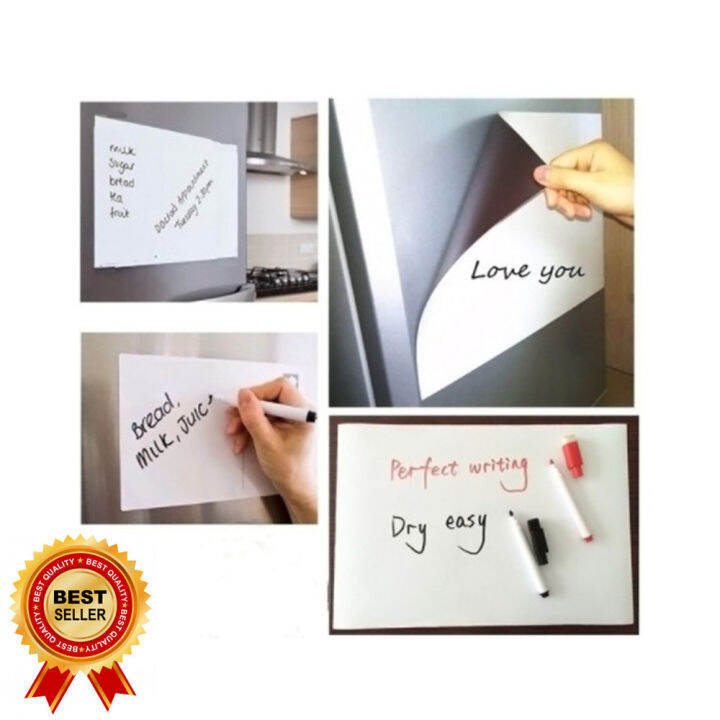 READY STOCK A4 Whiteboard Magnetic Flexible Note Waterproof Wipe White ...