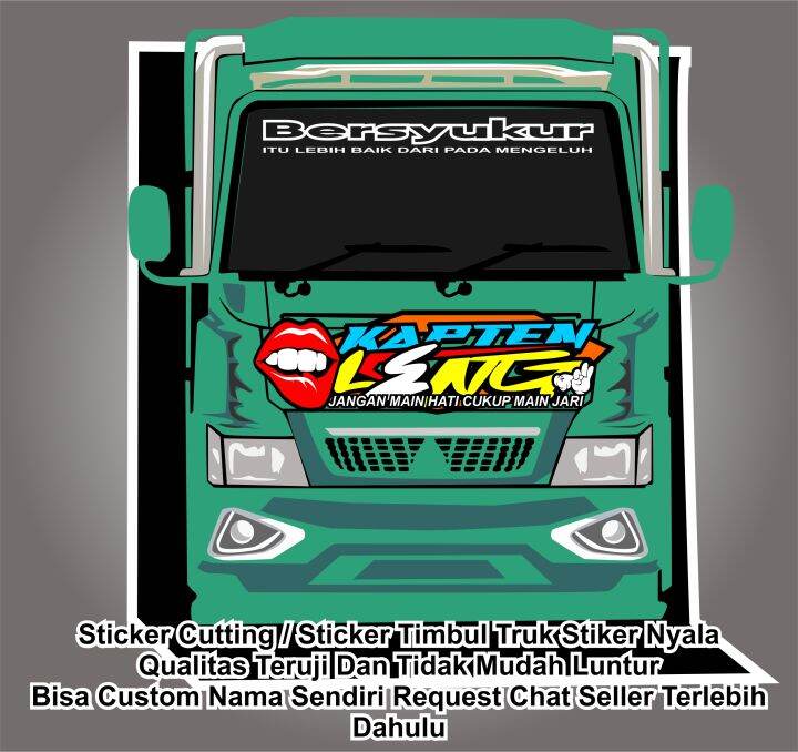 STIKER TRUK STICKER CUTTING MOBIL TRUK KAPTEN / STIKER TRUK TERBARU ...