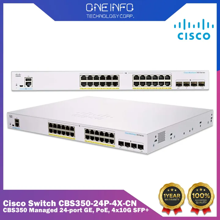 Cisco Switch CBS350-24P-4X-CN CBS350 Managed 24-port GE, PoE, 4x10G ...