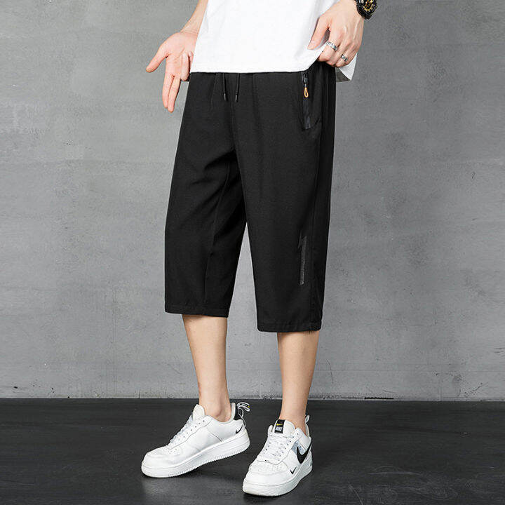 ฤดูร้อนใหม่ลำลองผู้ชายกางเกง Capris หย่อนคล้อยอย่างรวดเร็วแห้งกีฬา ...