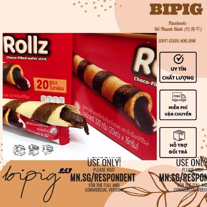 🛒 38.000₫ - BÁNH ỐNG QUẾ FULL CẢ QUE SOCOLA GO CHOCO ROLLZ MAYORA ...