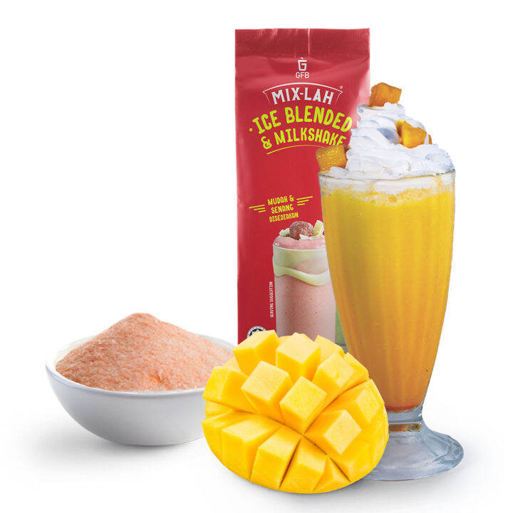 MIX-LAH Mango Ice blended Milkshake Powder 冰沙粉 Serbuk Air Balang 1kg ...