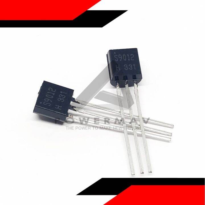 2pcs S9012 transistor PNP Transistor 400 -0.6V -1.2V 150MHz Linear Gain Range TO-92 for pcb ...