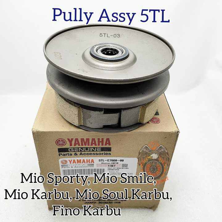 PULLY ASSY SET 5TL MIO SPORTY SMILE MIO SOUL KARBU FINO KARBU KUALITAS ASLI ORIGINAL KAMPAS ...