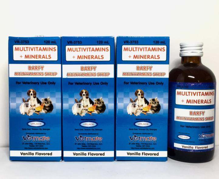 [SOUTH VET] 3 BOX BARFY MULTIVATAMINS SYRUP 120 ML FOR DOG AND CAT ...
