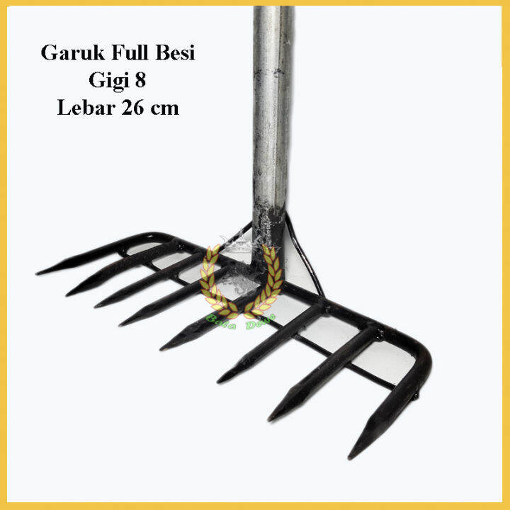 Garuk Lebar Gagang Besi Gigi 8 Cangkul Garuk Pacul Sampah Garuk Kotoran Lazada Indonesia