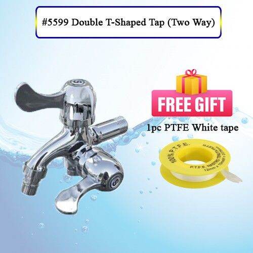 T-SHAPED TWO WAY TAP Stainless Steel SUS304 BATHROOM GARDEN TWO WAY ...