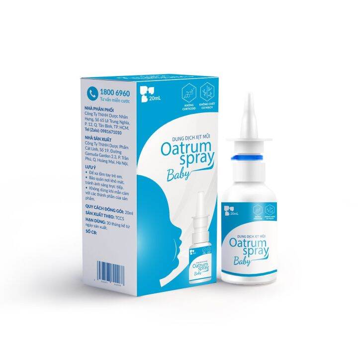 Dung dịch xịt mũi Oatrum Spray Baby - dung tích 20ml | Lazada.vn