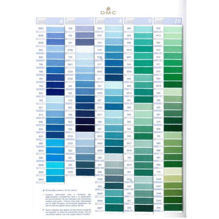 ไหมปัก dmc เบอร์ 25 made in france ผลิต lot ใหม่ทุกกล่อง เบอร์ 792-822 ...