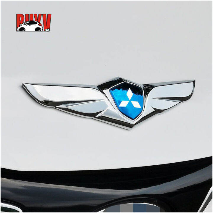 BuyV Chrome Metal Mitsubishi Logo Emblem Car Front Rear Modified Logo ...