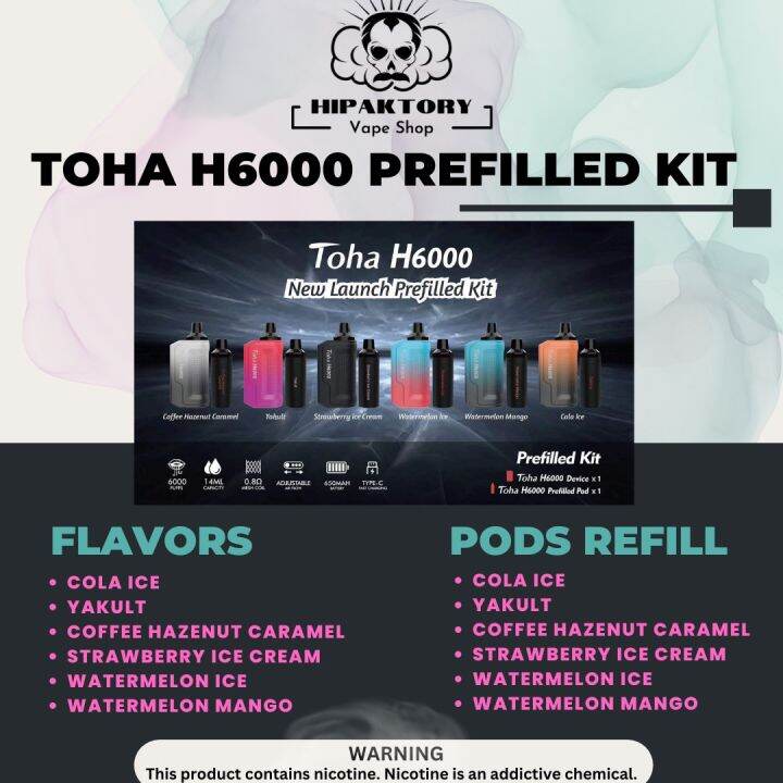 TOHA H6000 PREFILLED PODS ONLY | Lazada PH