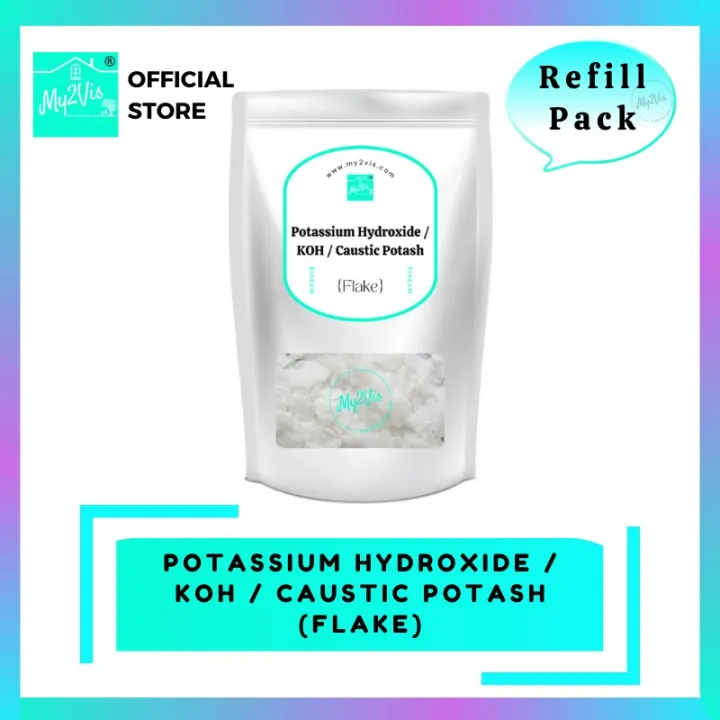Potassium Hydroxide (KOH) Flake / Caustic Potash - Refill Pack | Lazada