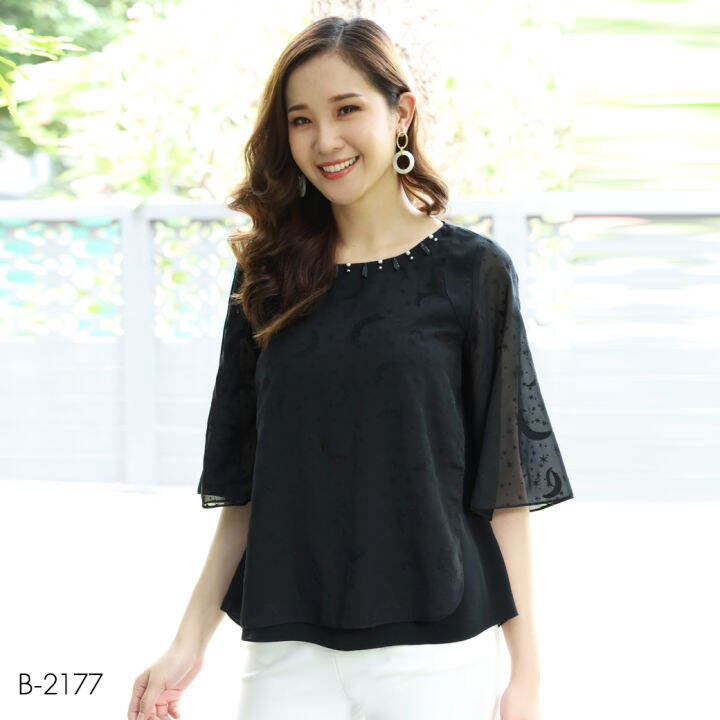 MIKIKO Blouse MI-B2177 ชิฟฟอนอุรากีรี่ IGPU22-4 | Lazada.co.th