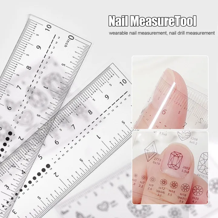 Nail Measure Easy Ultra thin Soft Pvc Ruler Manual Tool Map Ruler ...