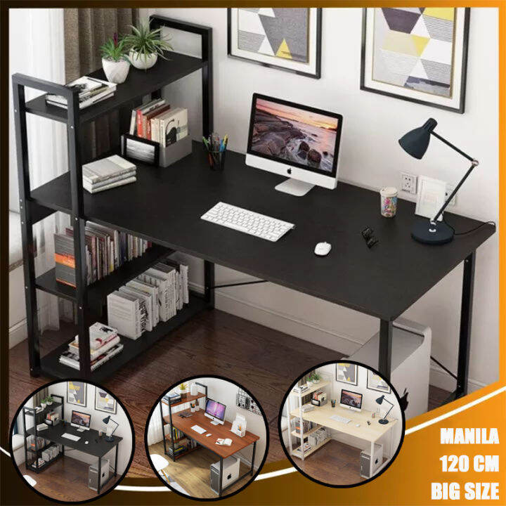 Computer Desk Bookshelf Combination Table Desktop Desk Home Office ...