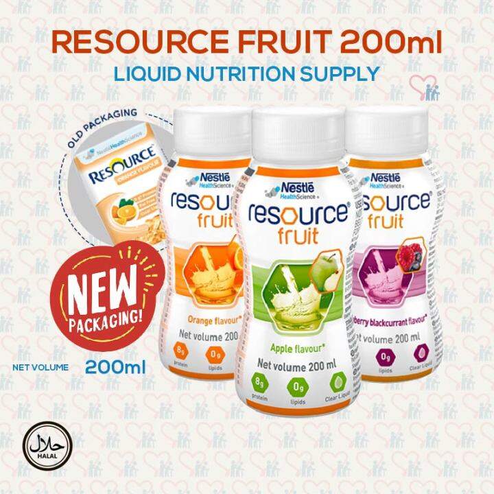 [Carton of 24] Nestle Resource Fruit 200ml - Orange Apple Raspberry ...