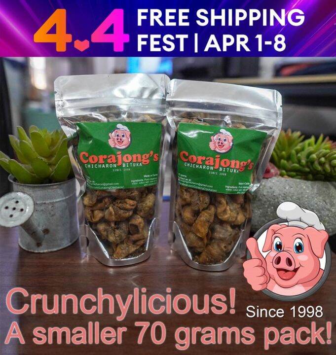 Corajong Chicharon Bituka Small (70grams) / Keto Friendly Chicharon ...