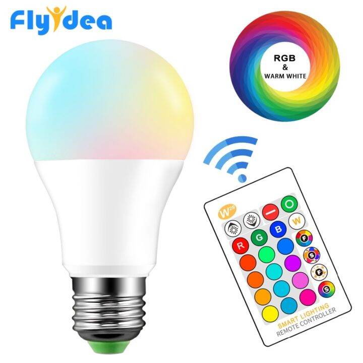 【hot】 RGB LED Bulb E27 Dimmable 16 Color Changing Magic Light Bulb 5W ...