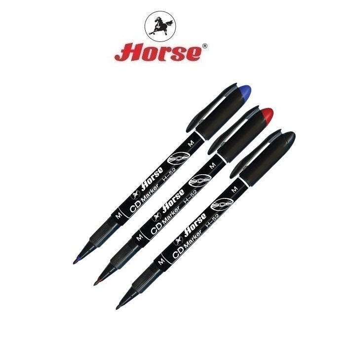 HORSE ตราม้า ปากกาเขียนซีดี 1 มม. H-52M จำนวน 1 ด้าม | Lazada.co.th