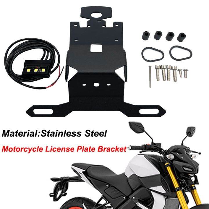 New Motorcycle LED Light Rear License Plate Holder Bracket Tail Tidy ...