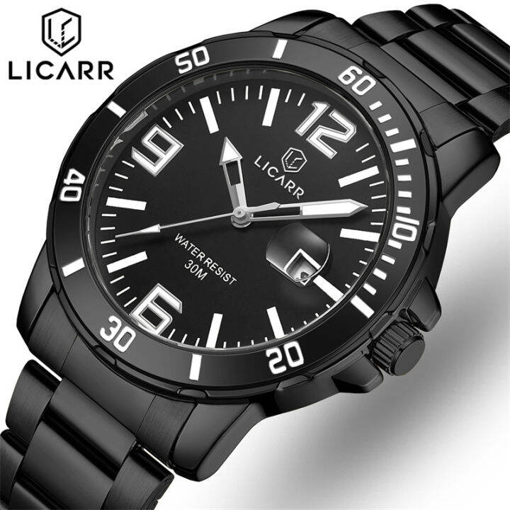LICARR Men's Fashion Casual Quartz Watch Waterproof Complete Calendar ...