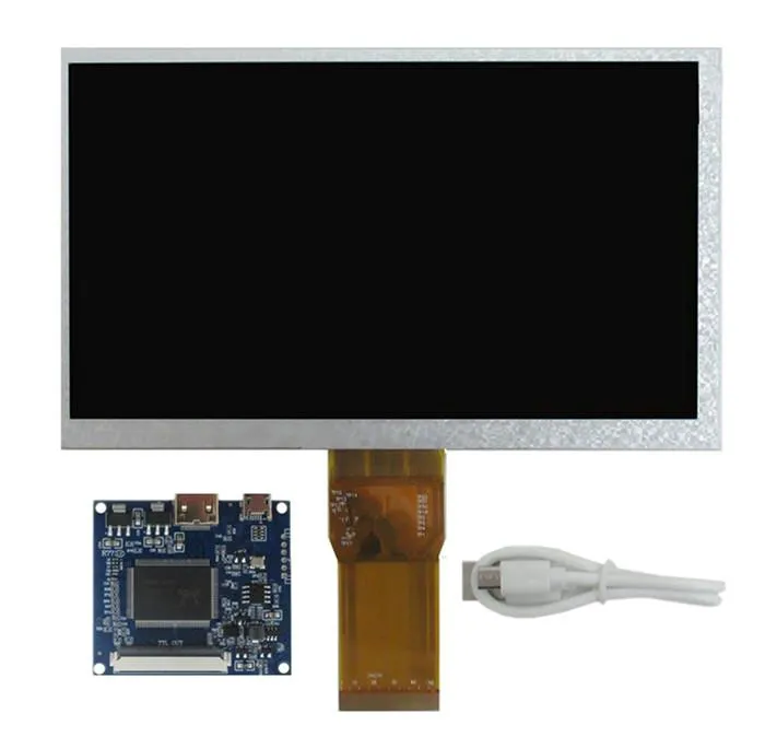 7 Inch 1024x600 Screen Display LCD Monitor Driver Control Board Mini HDMI Compatible For ...