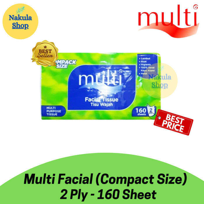 Tissue Tissu Tisu Multi Facial 160 Sheets- 2Ply Compact Size | Lazada ...