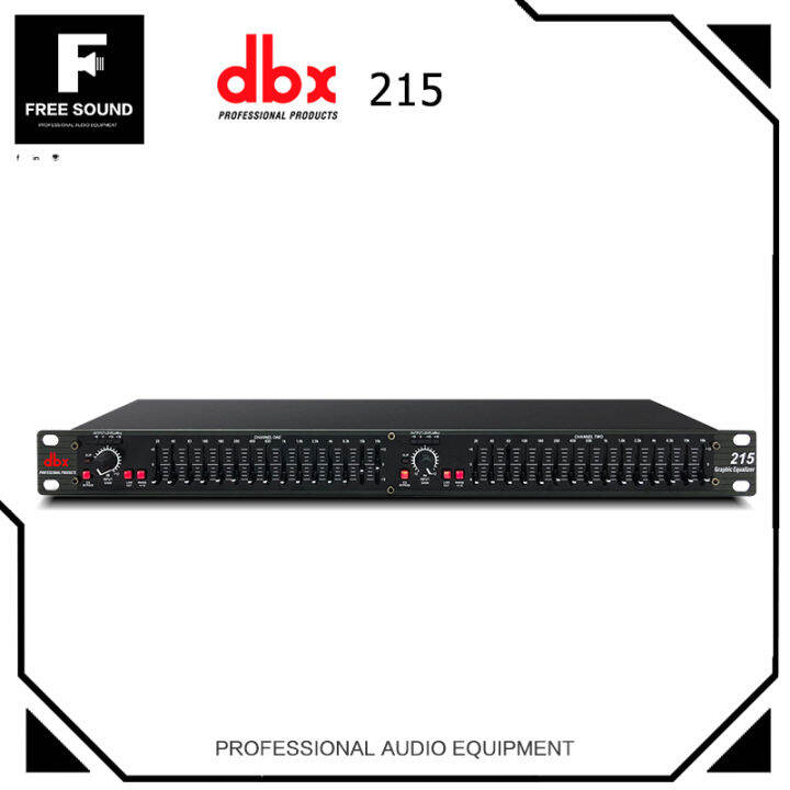 (Wowwww++) DBX eq 215 Dual Channel 15-Band Equalizer 1U Rack Mount - intl รองรับแหล่งจ่ายไฟ 110v ...