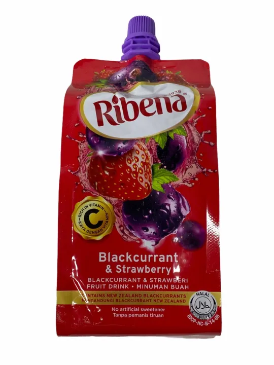RIBENA Blackcurrant & Strawberry 330ml RED PACK รุ่น แพคหัวจุก 1 ซอง ...